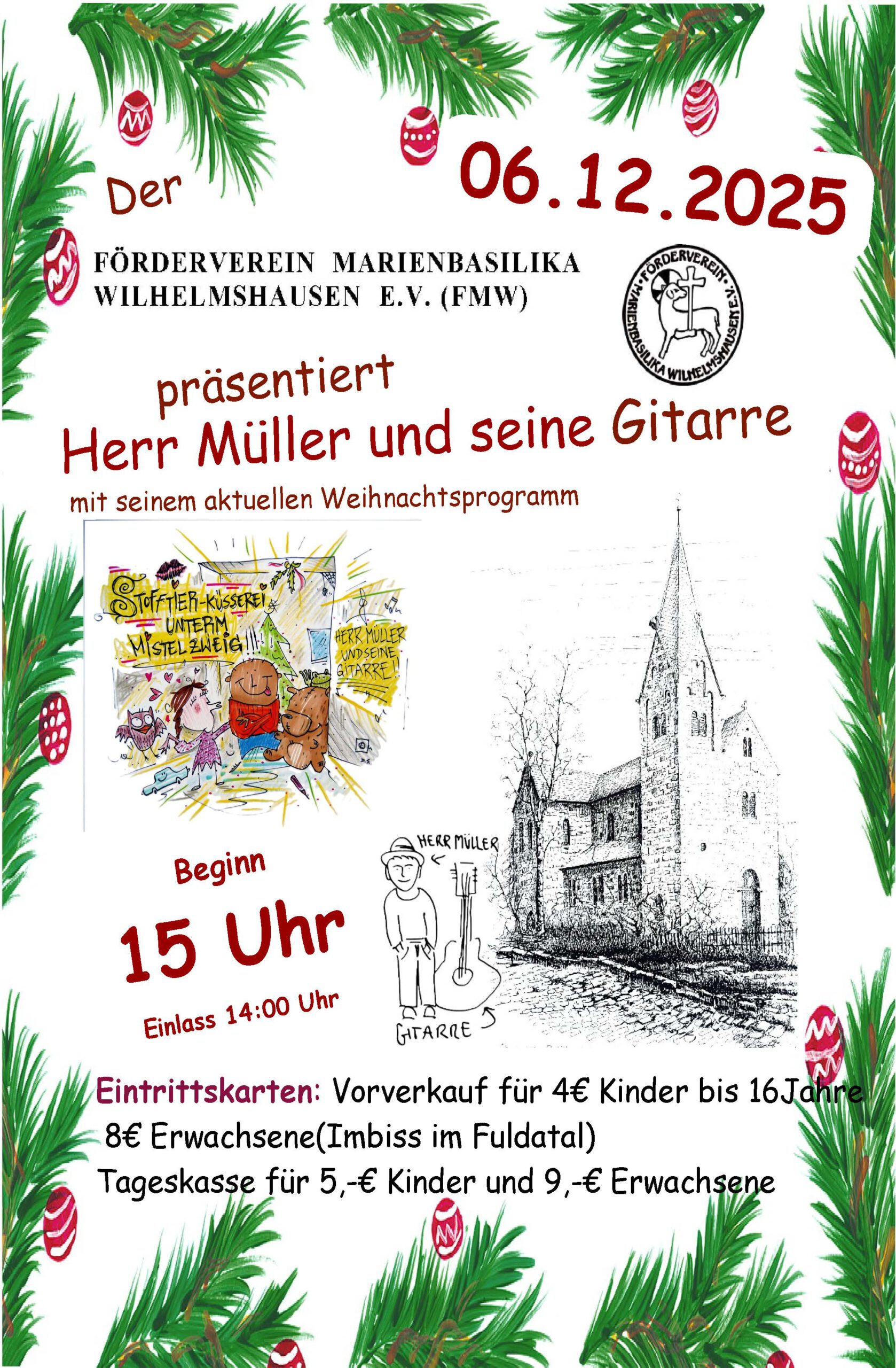 Herzliche Einladung zum Konzert mit „Herrn Müller und seiner Gitarre ...